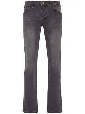 Philipp Plein Supreme Iconic Straight-leg Jeans - Grey