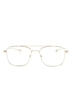 Dita Navigator Square-frame Glasses - Gold
