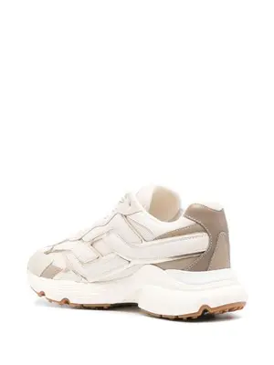 TOD'S Panelled Leather Sneakers - Neutrals