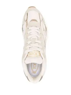 TOD'S Panelled Leather Sneakers - Neutrals