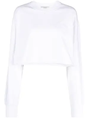 Stella McCartney S-wave Cropped Sweatshirt - White