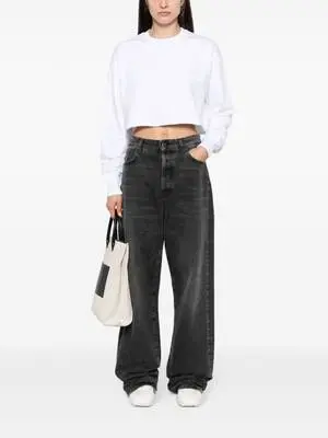 Stella McCartney S-wave Cropped Sweatshirt - White
