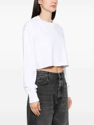 Stella McCartney S-wave Cropped Sweatshirt - White