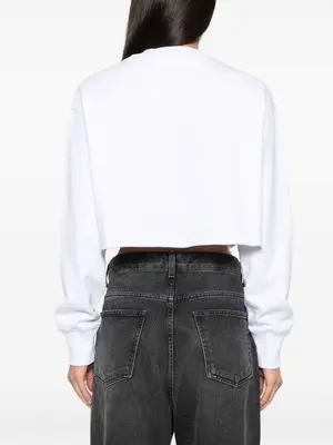 Stella McCartney S-wave Cropped Sweatshirt - White