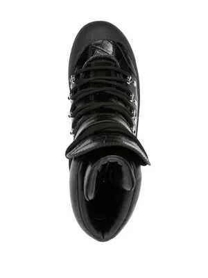 Bally Embossed Crocodile Lace-up Boots