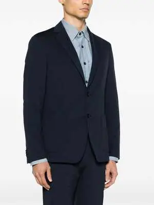 BOSS Notched-lapels Single-breasted Blazer - Blue