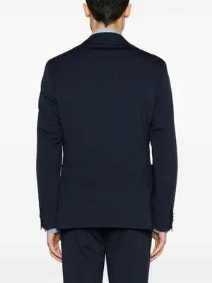 BOSS Notched-lapels Single-breasted Blazer - Blue