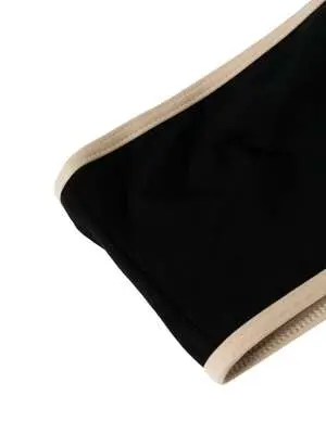 TOTEME Striped-edge Bikini Top - Black