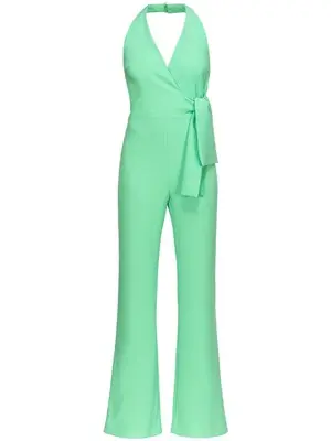 Pinko Halterneck Open-back Jumpsuit - Green