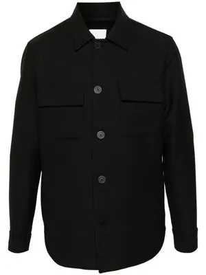 Sandro Button-up Overshirt - Black