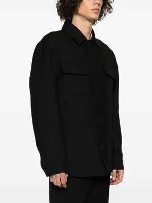 Sandro Button-up Overshirt - Black