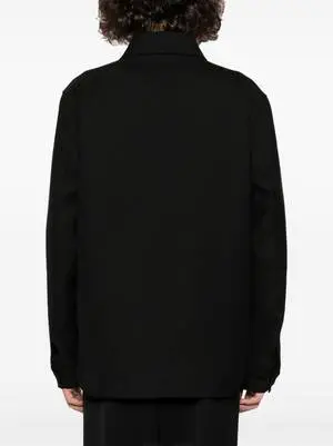 Sandro Button-up Overshirt - Black