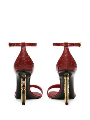 Dolce & Gabbana Dg-heel Leather Sandals - Red