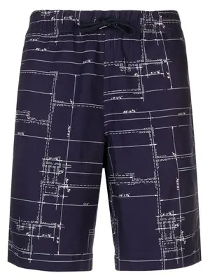 Paul Smith Graphic-print Cotton Shorts