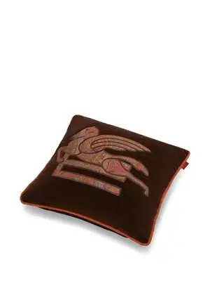 Etro Pegaso-embroidered Velvet Cushion
