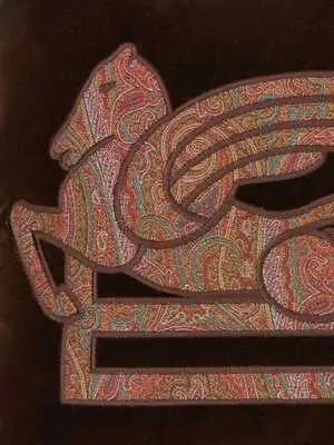 Etro Pegaso-embroidered Velvet Cushion