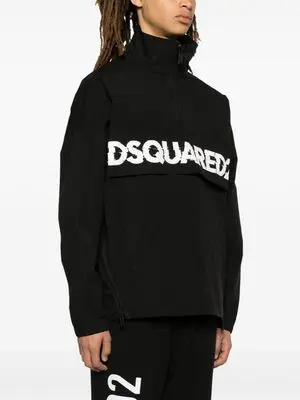 Dsquared2 Logo-print Poplin Half-zip Jacket