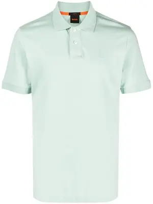 BOSS Logo-emed Piqué Polo Shirt - Green