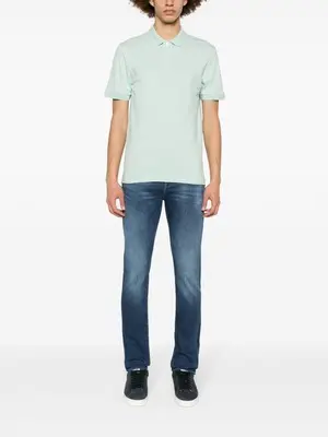 BOSS Logo-emed Piqué Polo Shirt - Green