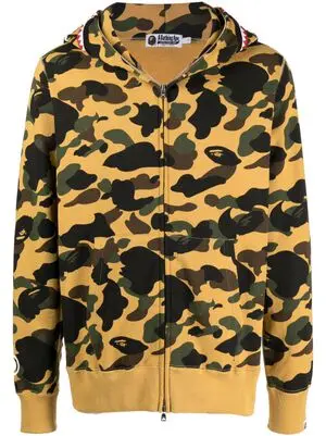 A BATHING APE 1st Camo Shark Zip-up Hoodie