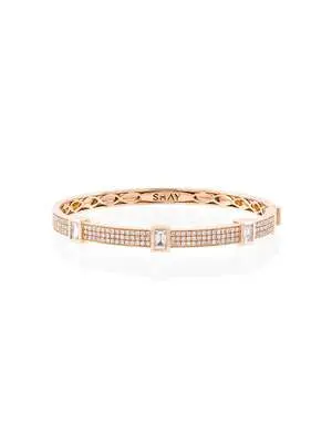 Shay Baguette Diamond Band Bracelet - Metallic
