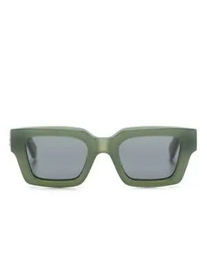 Off-White Rectangle-frame Sunglasses - Green