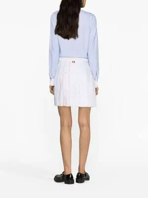 Thom Browne Striped Pleated Miniskirt