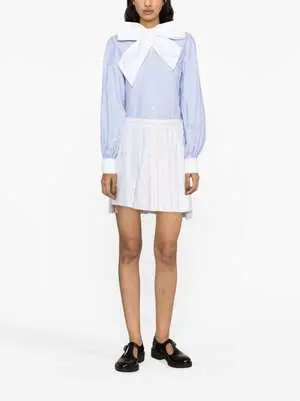 Thom Browne Striped Pleated Miniskirt