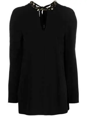 Zimmermann Chain-detailed Long Sleeve Blouse - Black