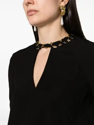 Zimmermann Chain-detailed Long Sleeve Blouse