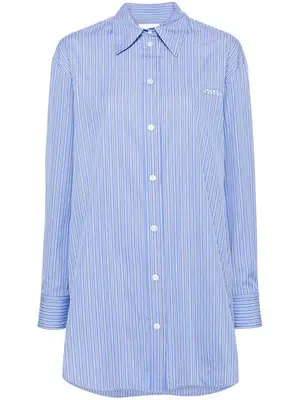 Isabel Marant Étoile Cylvany Logo-embroidered Shirt - Blue