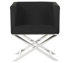 SAFAVIEH Celine Chrome Cross Leg Chair - One-color