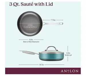 ANOLON Achieve Nonstick 3-quart Covered Saute P N