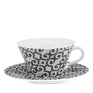 VISTA ALEGRE Calcada Portuguesa Tea Cup & Saucer, Set Of 2