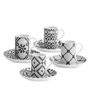 VISTA ALEGRE Calcada Portuguesa Coffee Cup And Saucer, Set Of 4 - Multi