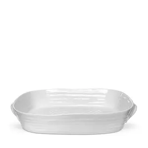 PORTMEIRION Sophie Conran Large Handled Rectangular Roasting Dish - White