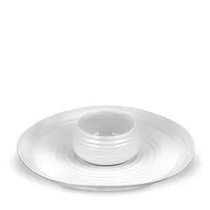 PORTMEIRION Sophie Conran 2-piece Chip & Dip Set - White