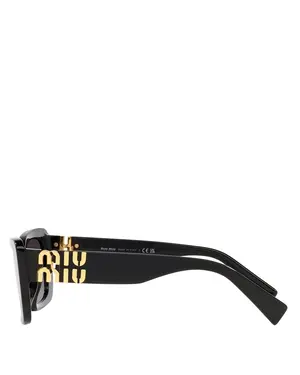 Miu Miu Rectangle Sunglasses, 53mm