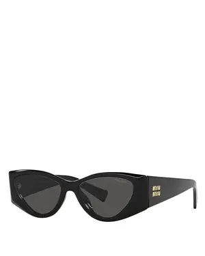 Miu Miu Cat Eye Sunglasses, 54mm Black/gray Solid