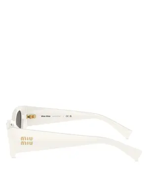 Miu Miu Cat Eye Sunglasses, 54mm - White/gray Solid