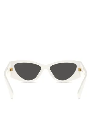 Miu Miu Cat Eye Sunglasses, 54mm - White/gray Solid