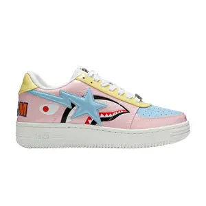 A BATHING APE Bapesta Low M1 'shark Face - Pink