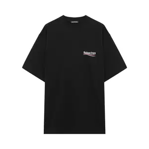 Balenciaga Logo Print T-shirt - Black