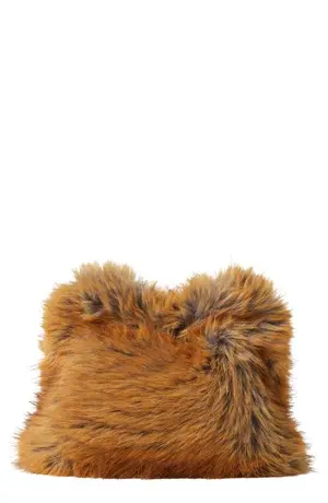 Burberry Medium B Frame Faux Shearling Clutch