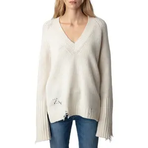 Zadig&Voltaire Valma Amour Pointelle Merino Wool Sweater