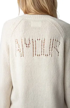 Zadig&Voltaire Valma Amour Pointelle Merino Wool Sweater