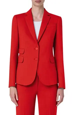 Akris Cool Wool Stretch Crepe Blazer