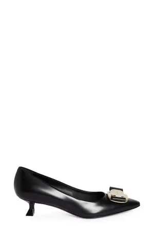 FERRAGAMO Zelma Bow Kitten Heel Pump