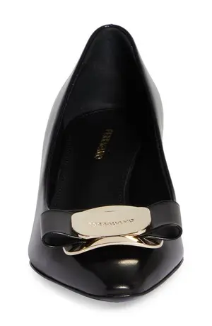 FERRAGAMO Zelma Bow Kitten Heel Pump