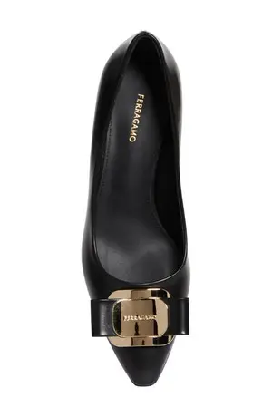 FERRAGAMO Zelma Bow Kitten Heel Pump